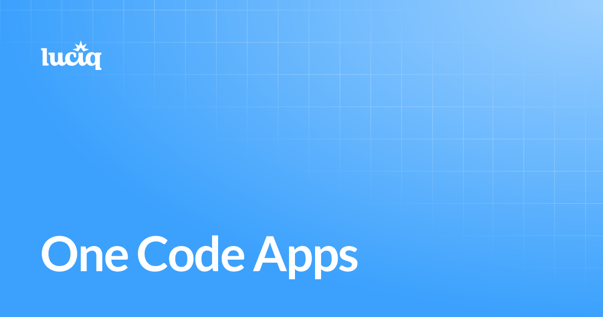 One Code Apps | React Native | Luciq Docs